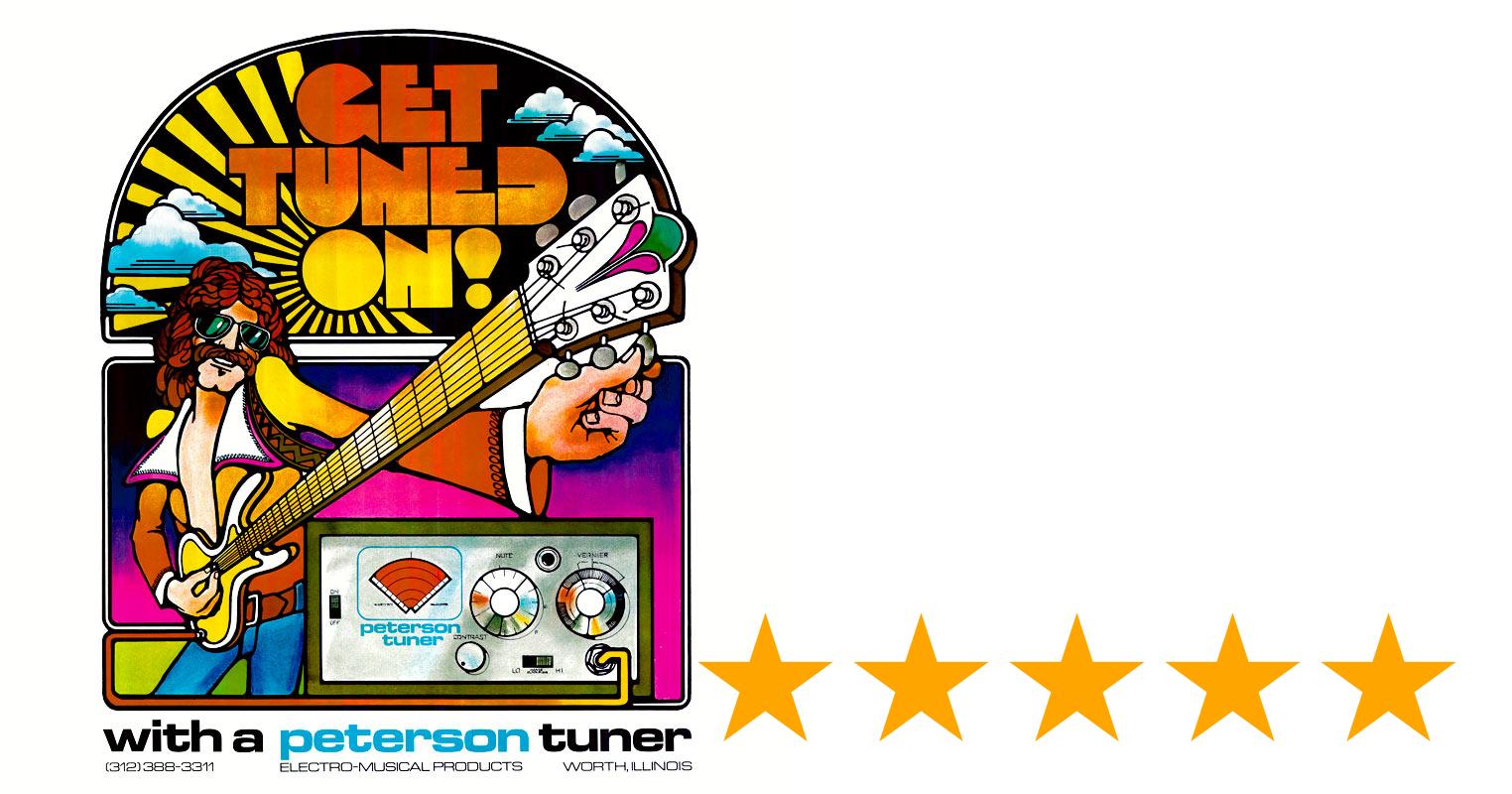Five Stars! | 1960s Get Tuned On Poster ( Re-print ) | Peterson Strobe Tuners